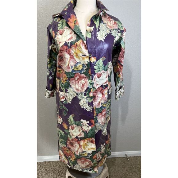 Jackets & Coats | Vtg Nordic House Designs Raincoat Os Floral Unique ...